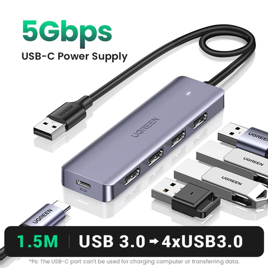 UGREEN 4 Port USB 3.0 Hub 1.5m | Gear Studio | PC Gaming Accessories | Cambodia